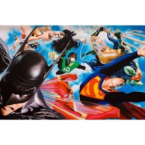 DC Comics | Art | Liberty Justice Alex Ross Poster Jla Rare 203 Dc ...